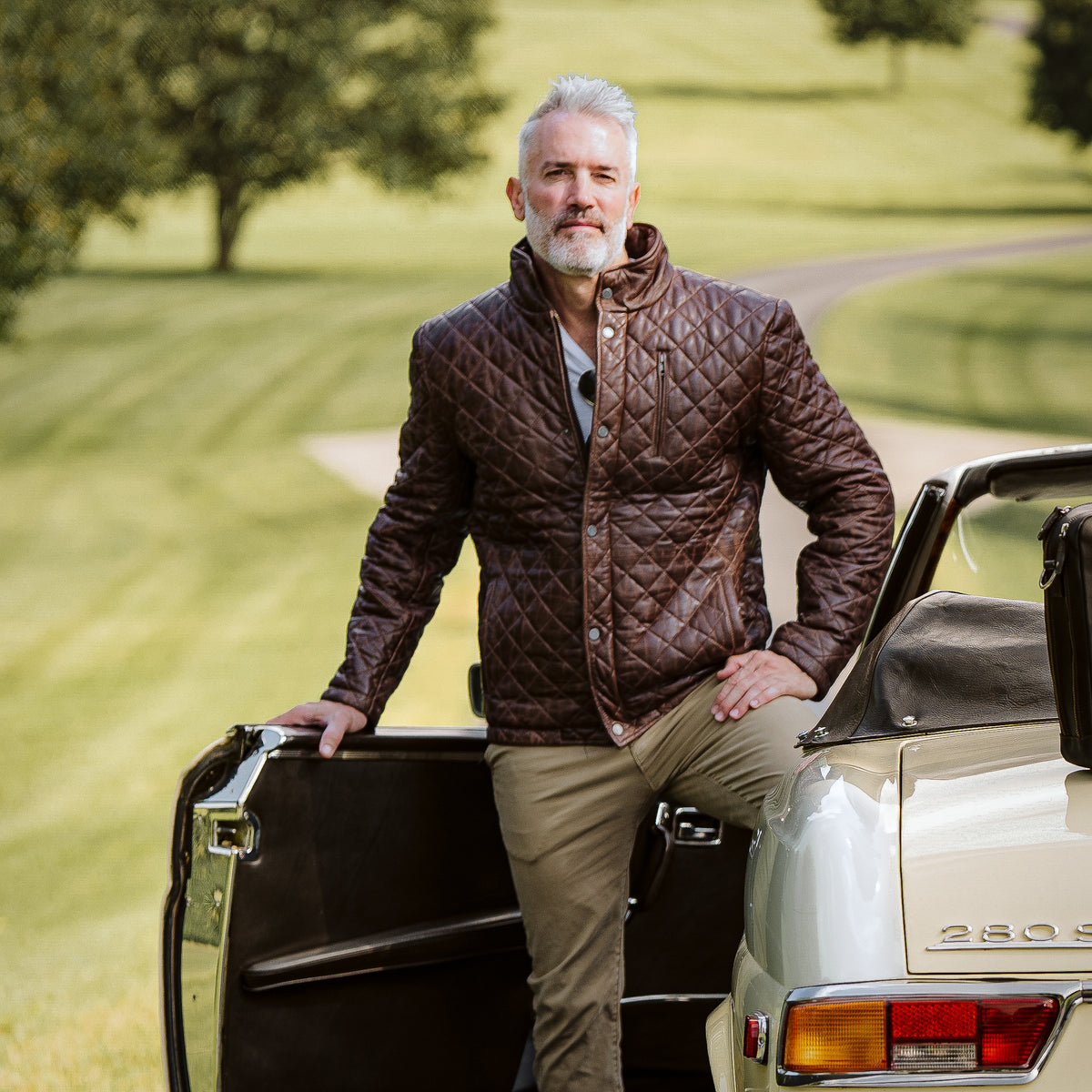 Leather Quilted Jacket (Highland Edition) | Buffalo Jackson