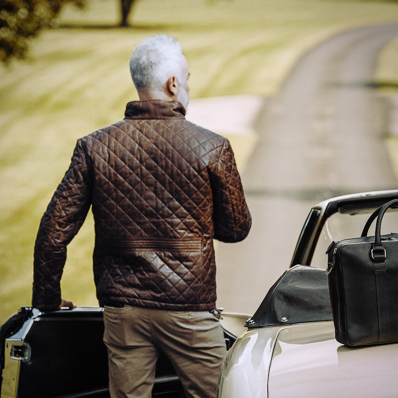 Leather Quilted Jacket (Highland Edition) | Buffalo Jackson