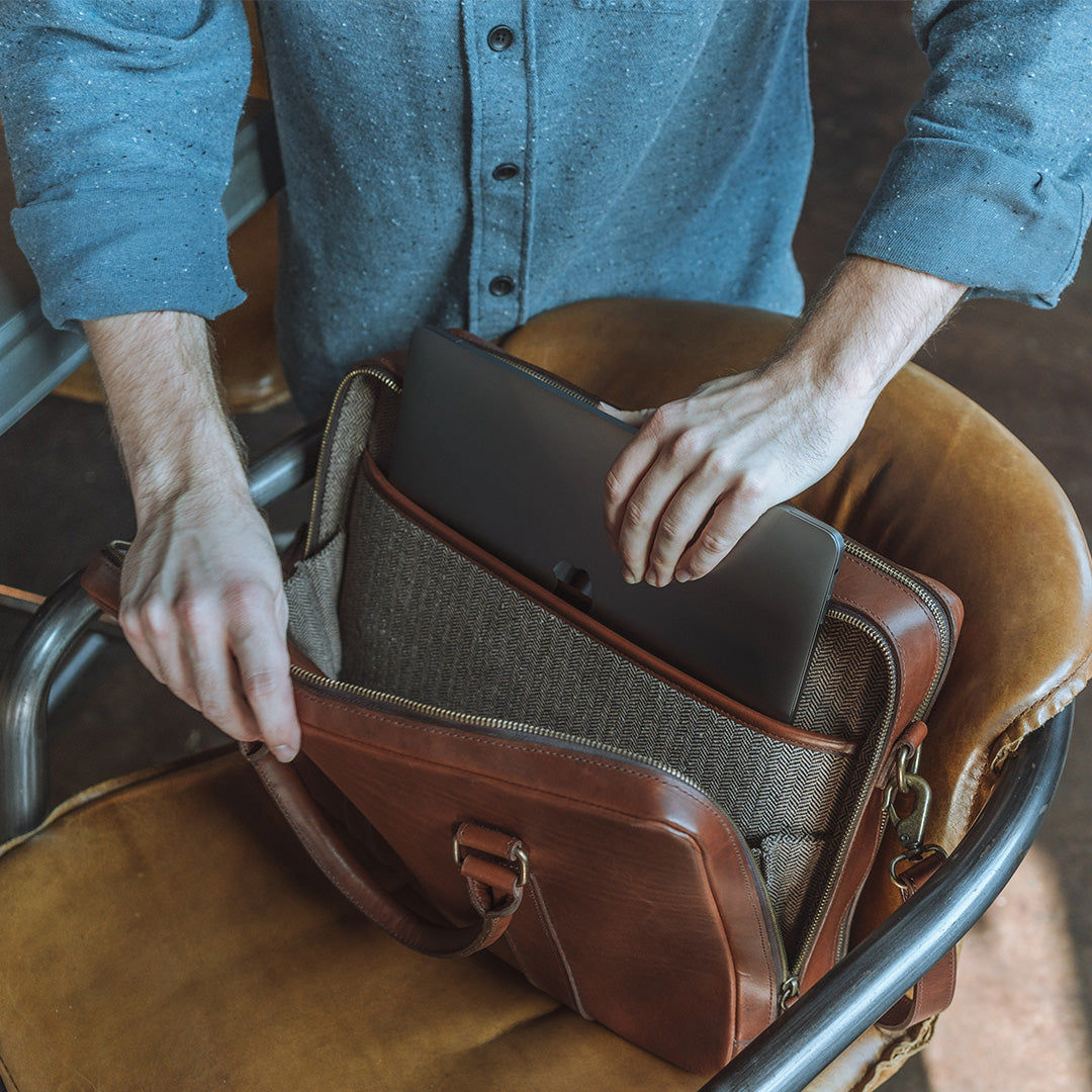Modern Briefcase (Jefferson Collection) | Buffalo Jackson
