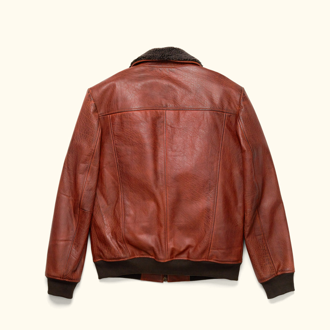 Vintage Buffalo Grain Leather Bomber Jacket | Buffalo Jackson