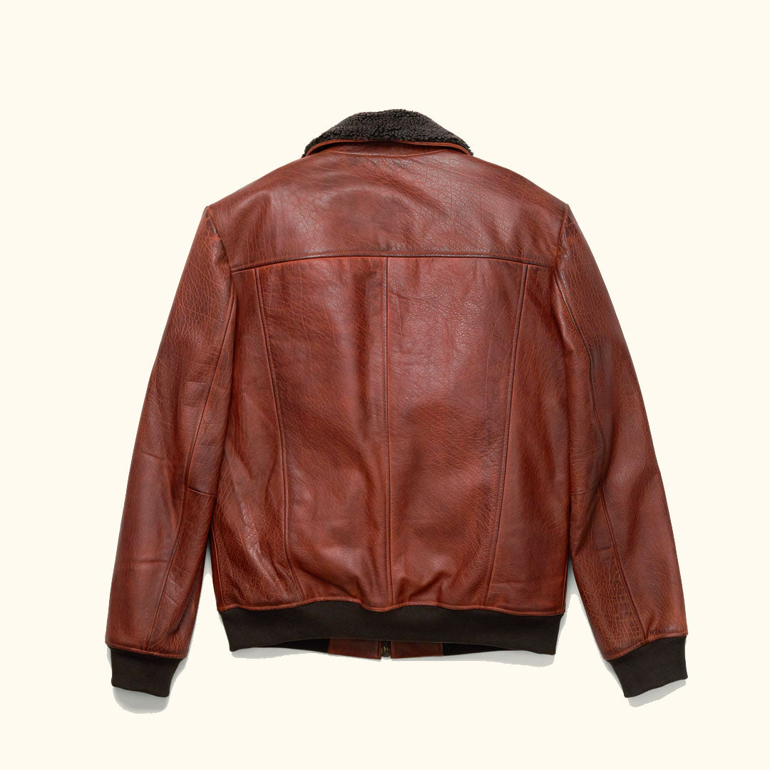 Maverick Bomber Jacket Buffalo Grain Leather Collection | Buffalo Jackson