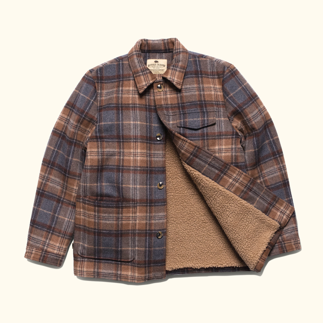 Wesley Men's Wool Jacket - Brown | Buffalo Jackson