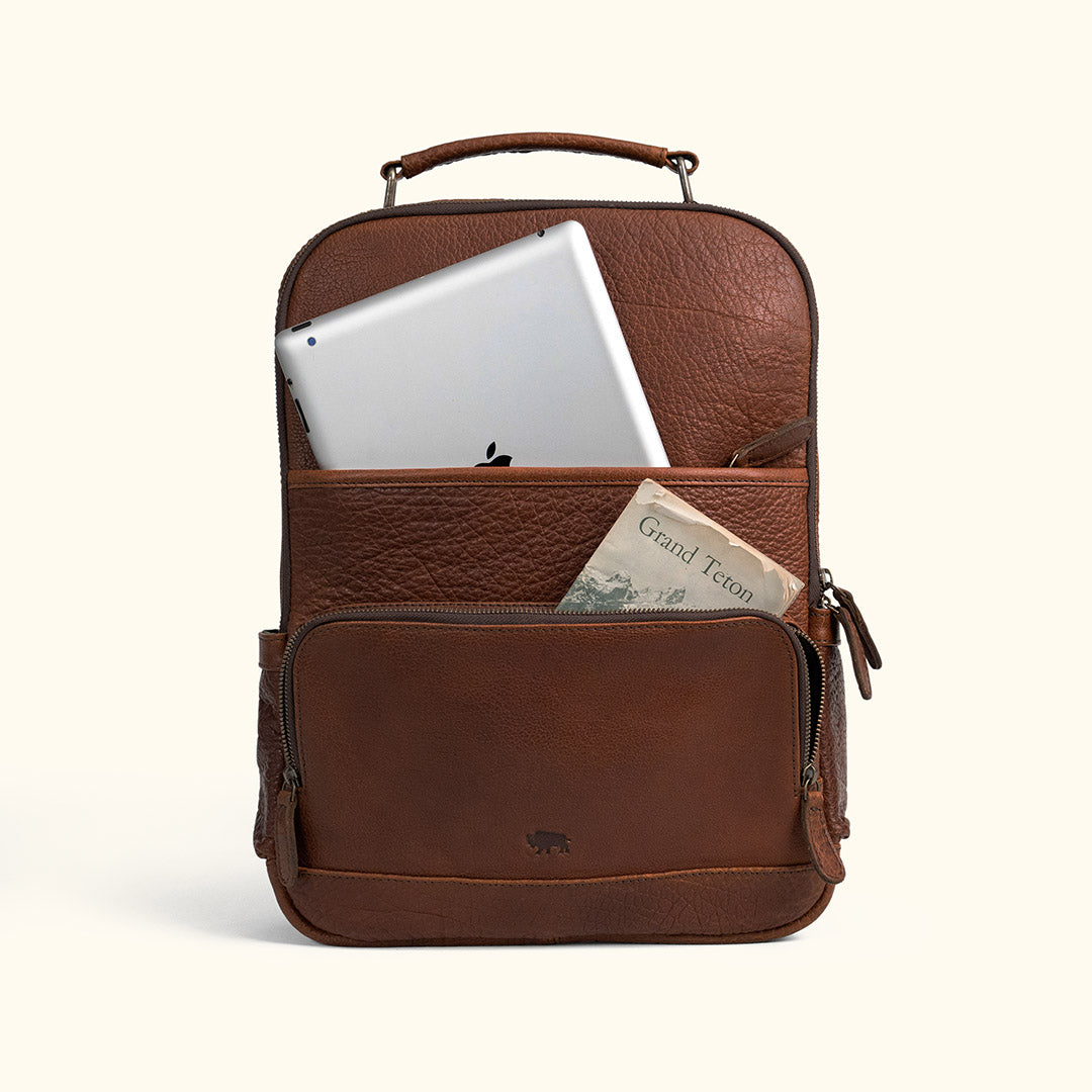 Leather Commuter Backpack Bag | Buffalo Jackson