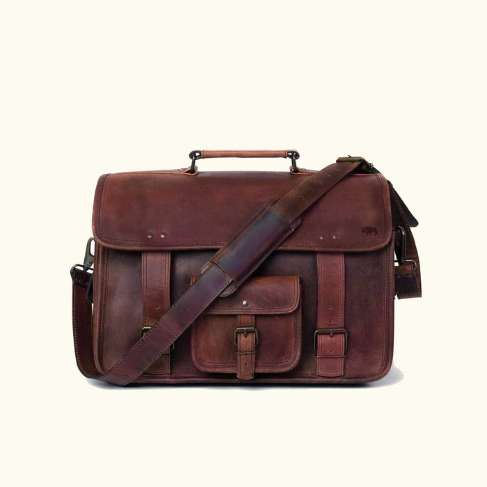 Brown Leather Briefcases. Rugged. Stylish. | Buffalo Jackson