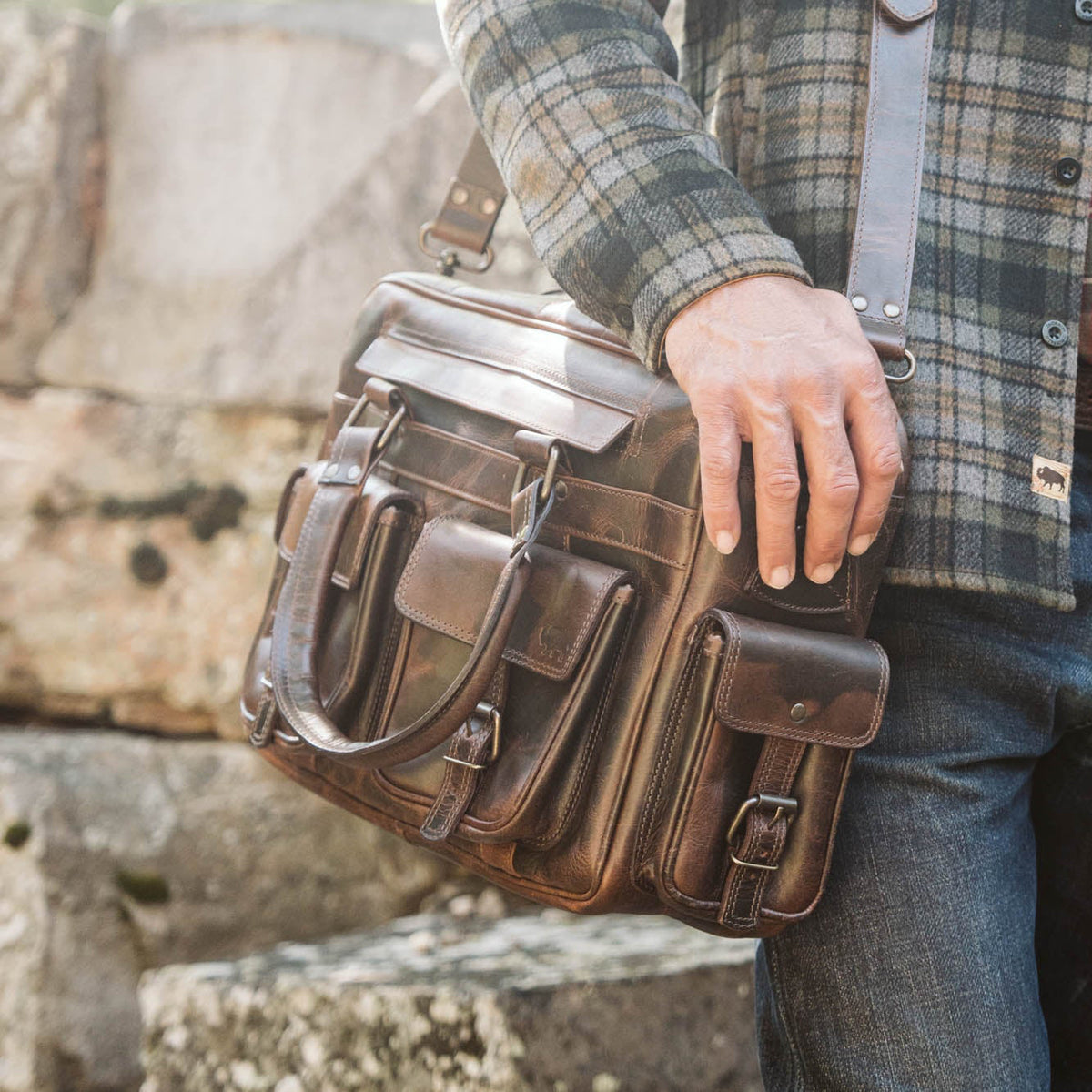 Leather Pilot Bag | Roosevelt Collection | Buffalo Jackson