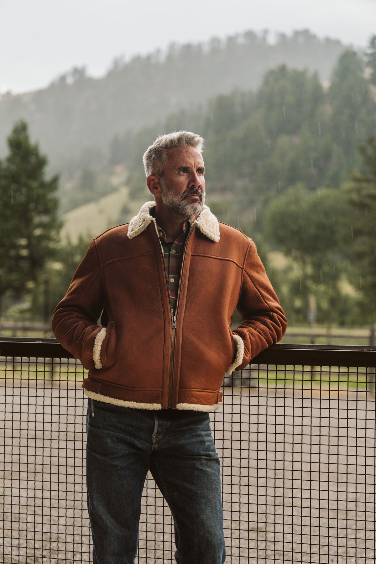 Vintage Shearling Jacket – Men's Leather Bomber | Buffalo Jackson