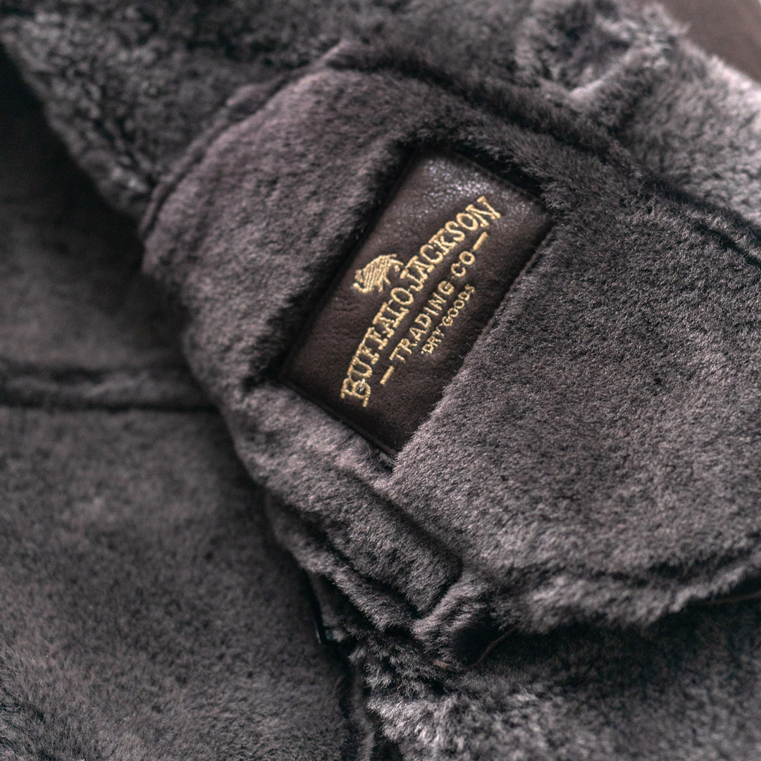 Shearling Blazer – Espresso Brown Leather | Buffalo Jackson