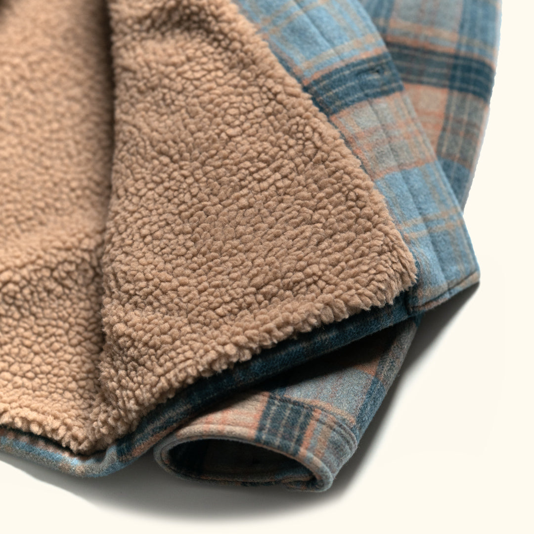 Men's Wool Coat | Wesley Blue Plaid | Buffalo Jackson