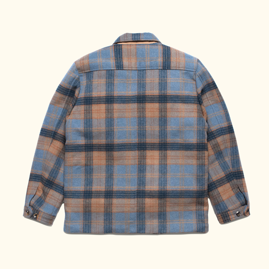 Men's Wool Coat | Wesley Blue Plaid | Buffalo Jackson