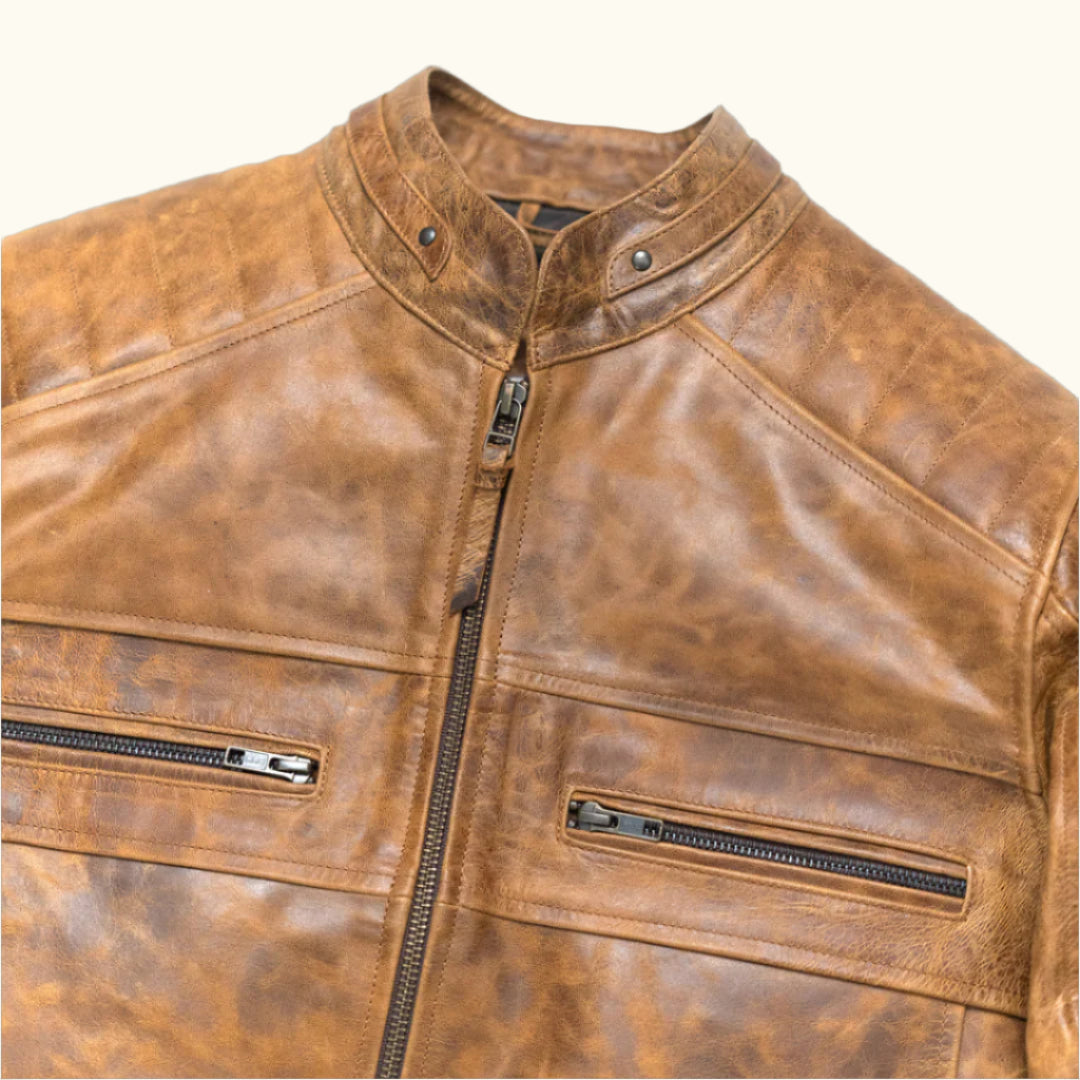 Men's Cafe Racer Jacket | Buffalo Jackson | Vintage Distress