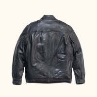Leather Driving Jacket in Vintage Black Glenwood Style | Buffalo Jackson