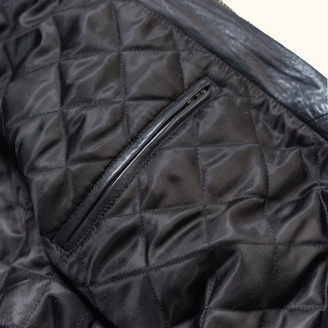 Leather Driving Jacket in Vintage Black Glenwood Style | Buffalo Jackson