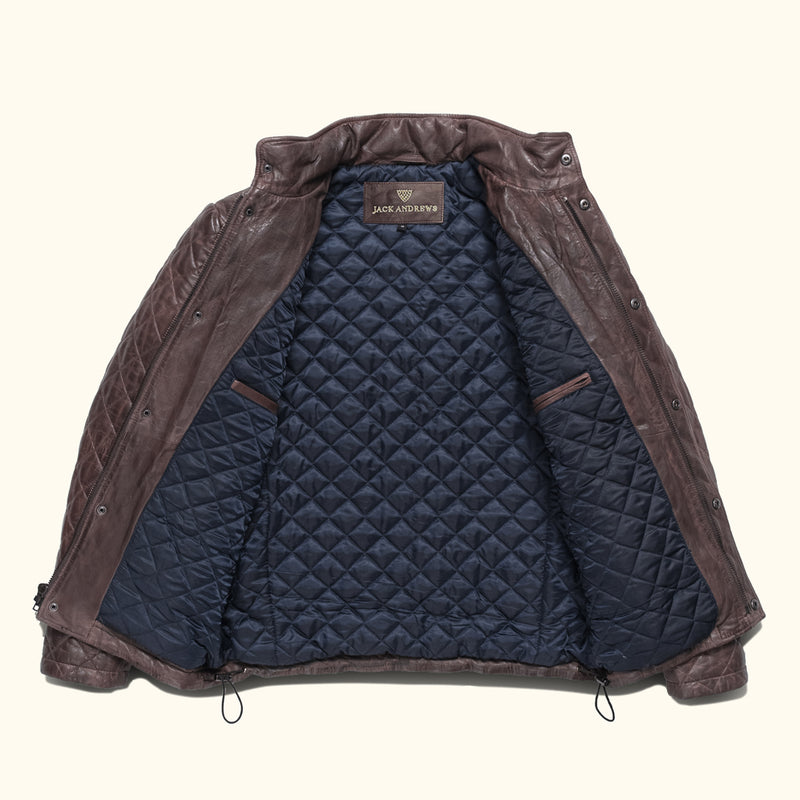 Leather Quilted Jacket (Highland Edition) | Buffalo Jackson