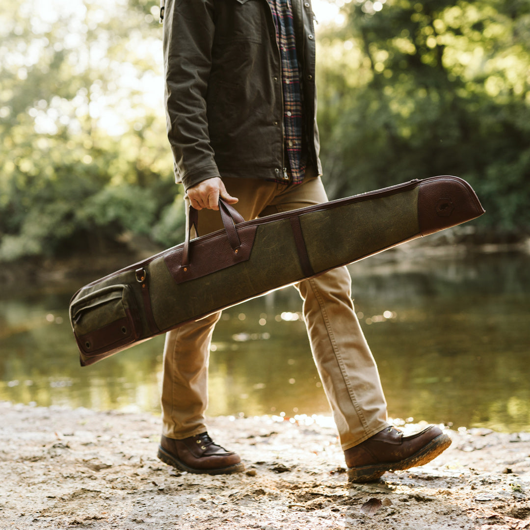 Waxed Canvas Shotgun Case (Water Resistant) | Buffalo Jackson