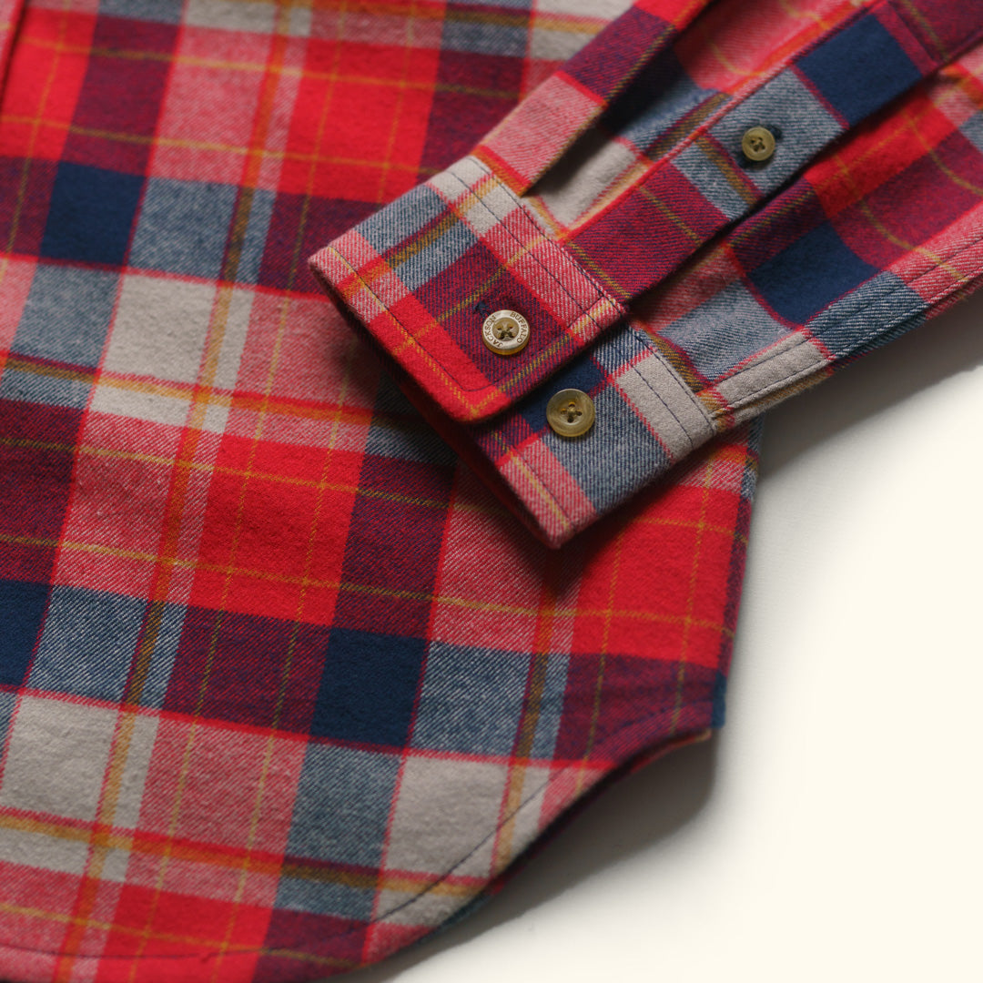 Men's Red Plaid Workshirt Flannel - by Buffalo Jackson Trading Co