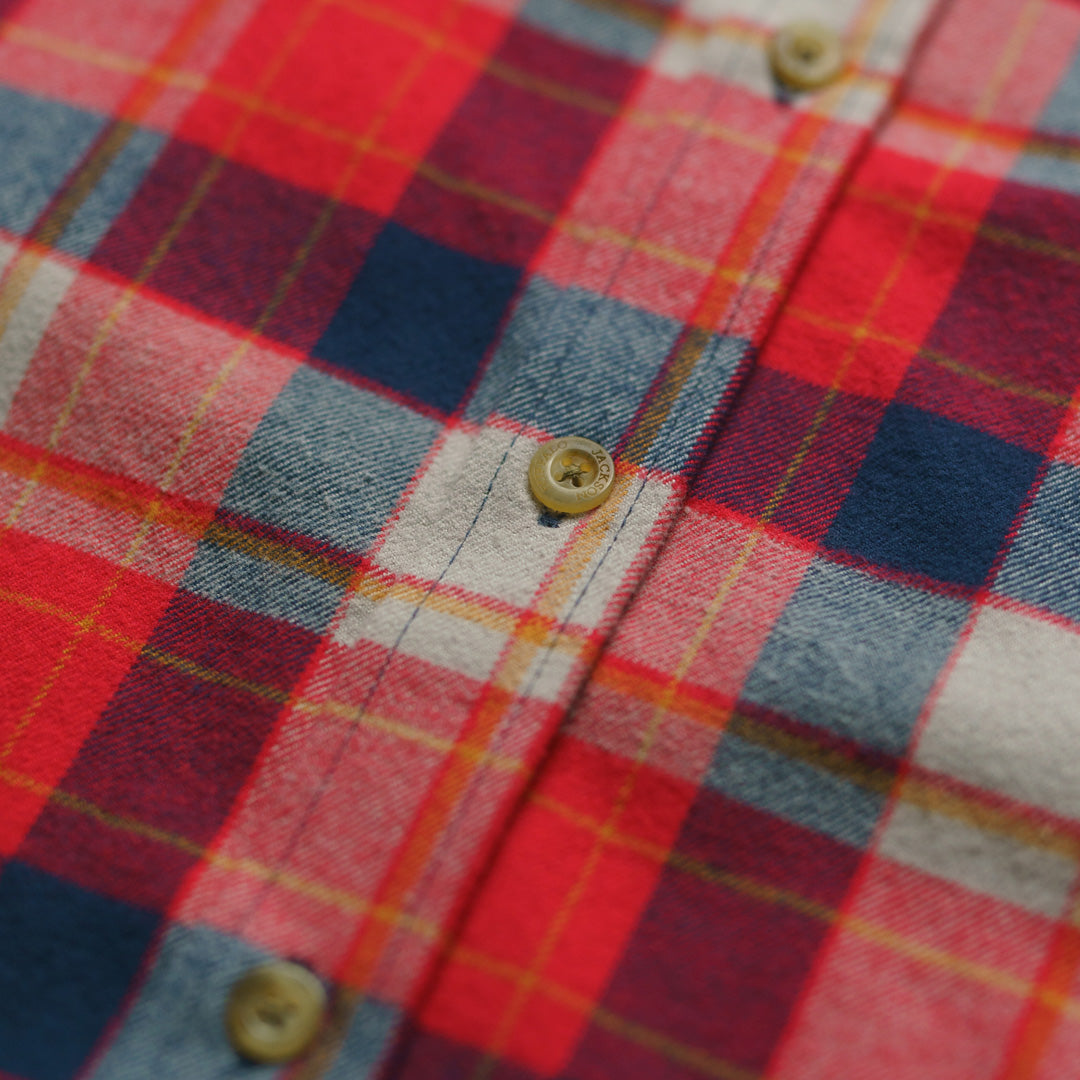 Men's Red Plaid Workshirt Flannel - by Buffalo Jackson Trading Co