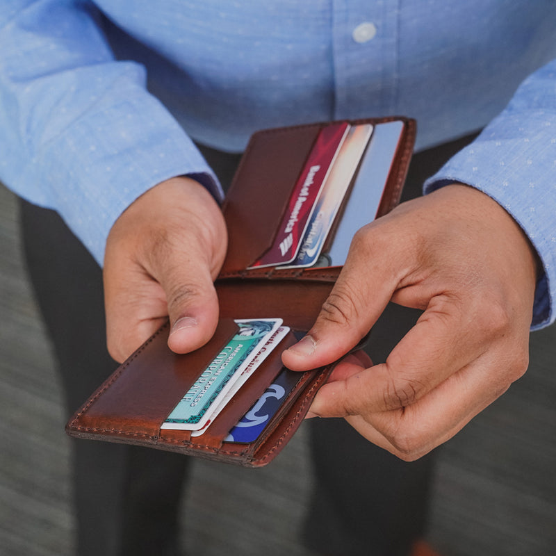 Jefferson Leather Bifold Wallet Elderwood | Buffalo Jackson