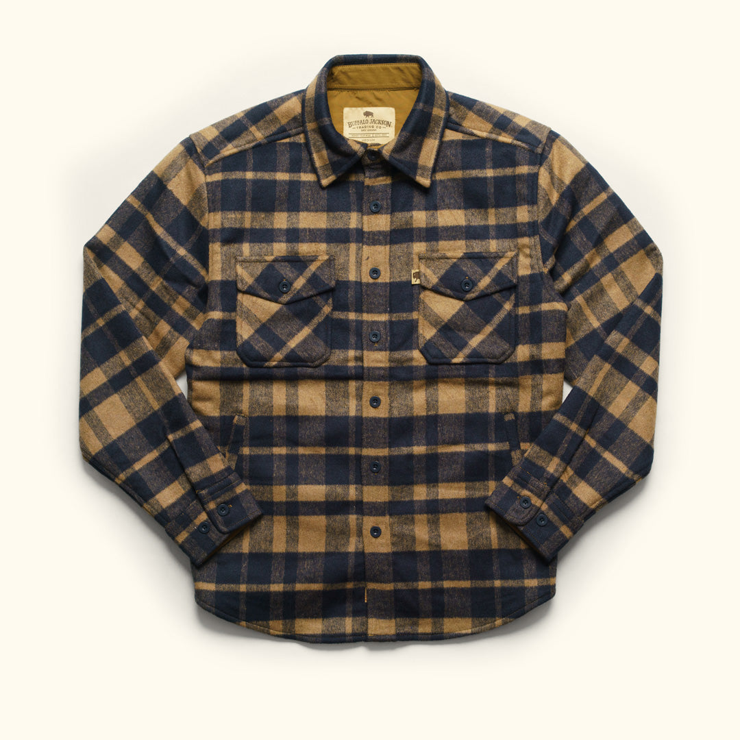 Mens Plaid Wool Shirt | Buffalo Jackson | All Weather