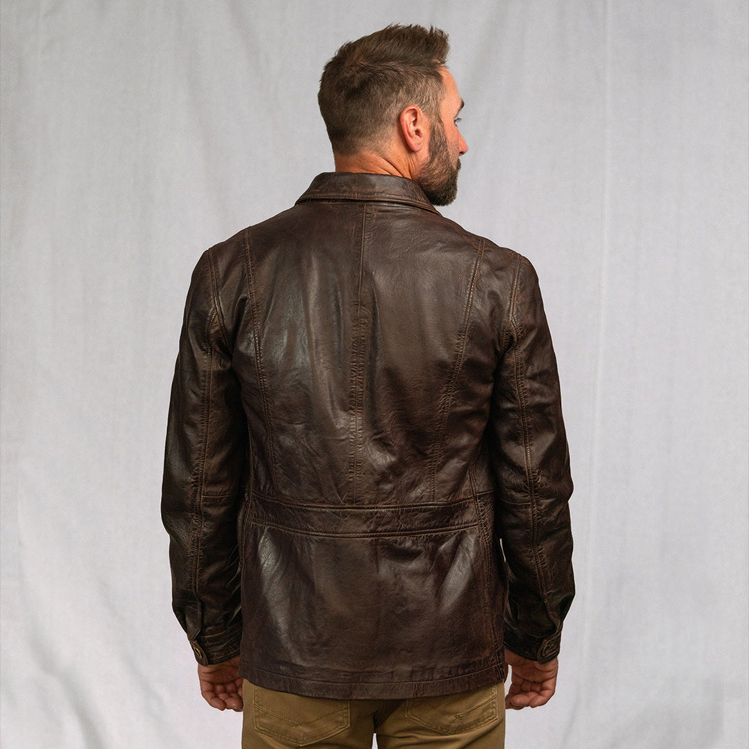 Leather Barn Coat Inspired by Old West Ranchers | Buffalo Jackson