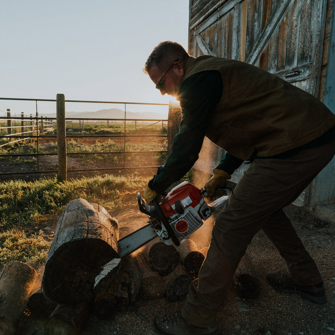 Waxed Canvas Vest (100% Waxed Cotton) | Buffalo Jackson