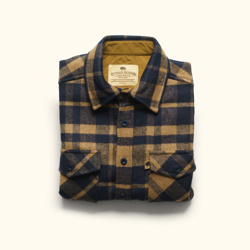 Mens Plaid Wool Shirt | Buffalo Jackson | All Weather