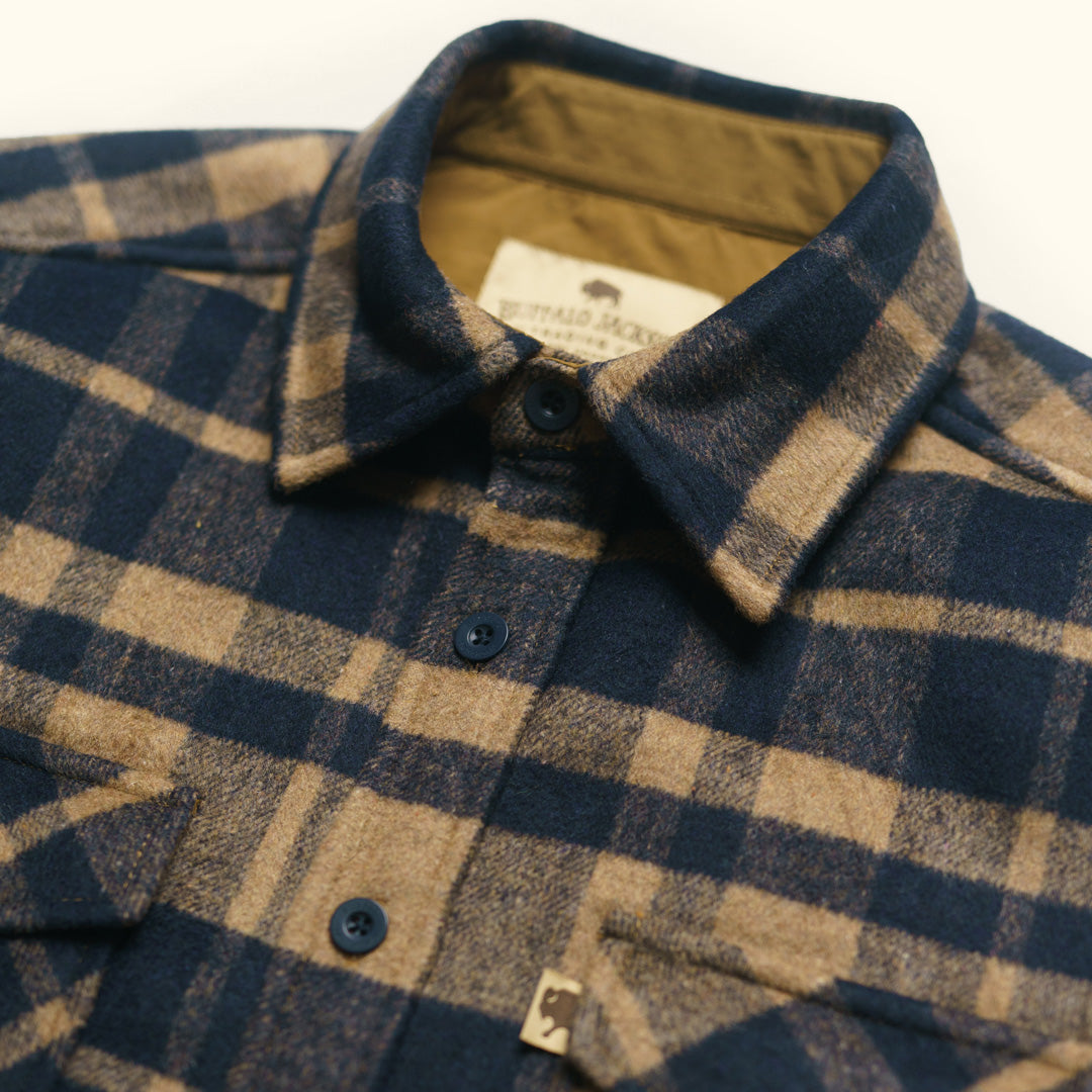 Mens Plaid Wool Shirt | Buffalo Jackson | All Weather
