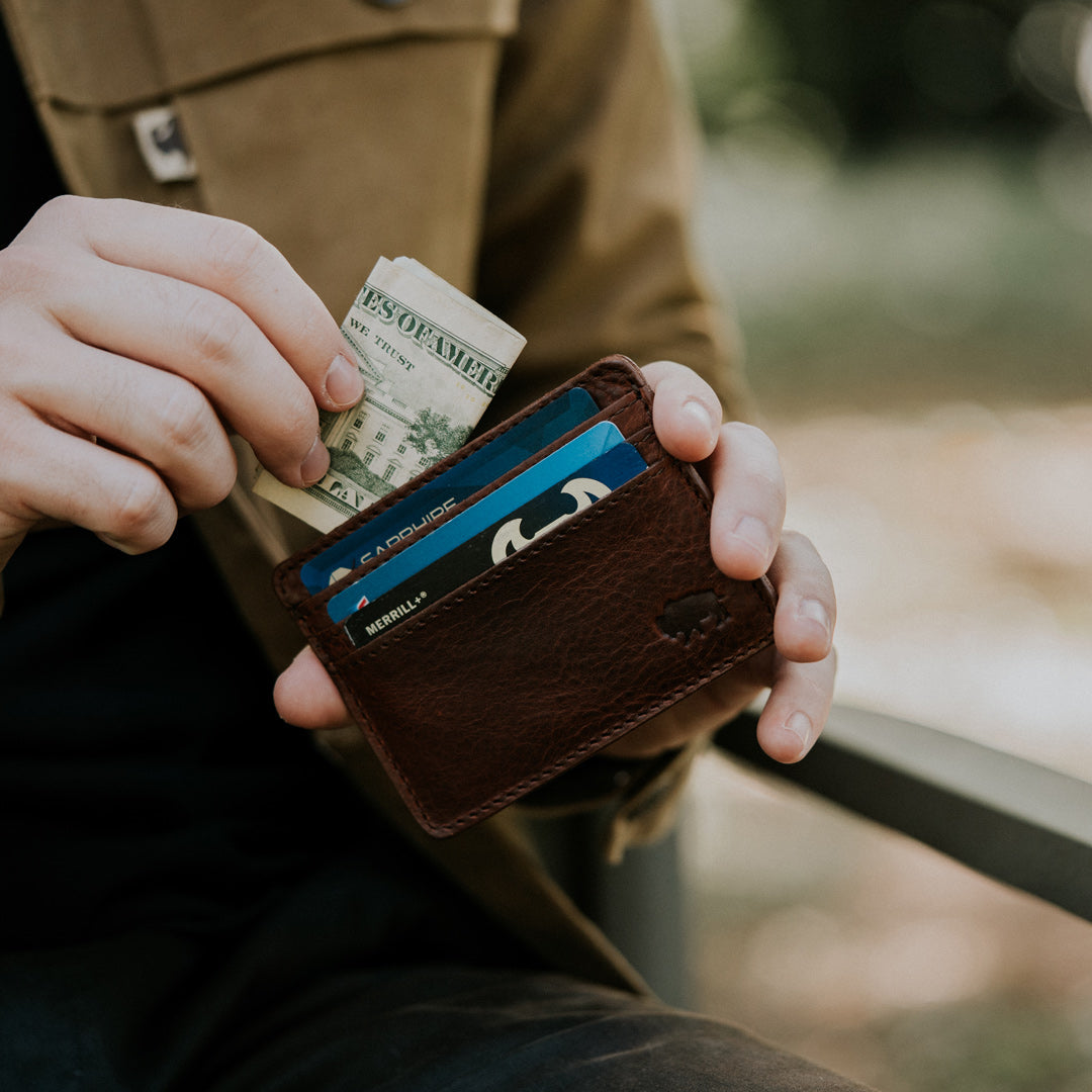 Leather Card Holder Wallet - Credit Card Wallet | Buffalo Jackson