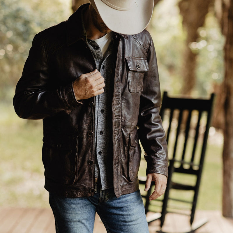 Leather Barn Coat Inspired by Old West Ranchers | Buffalo Jackson