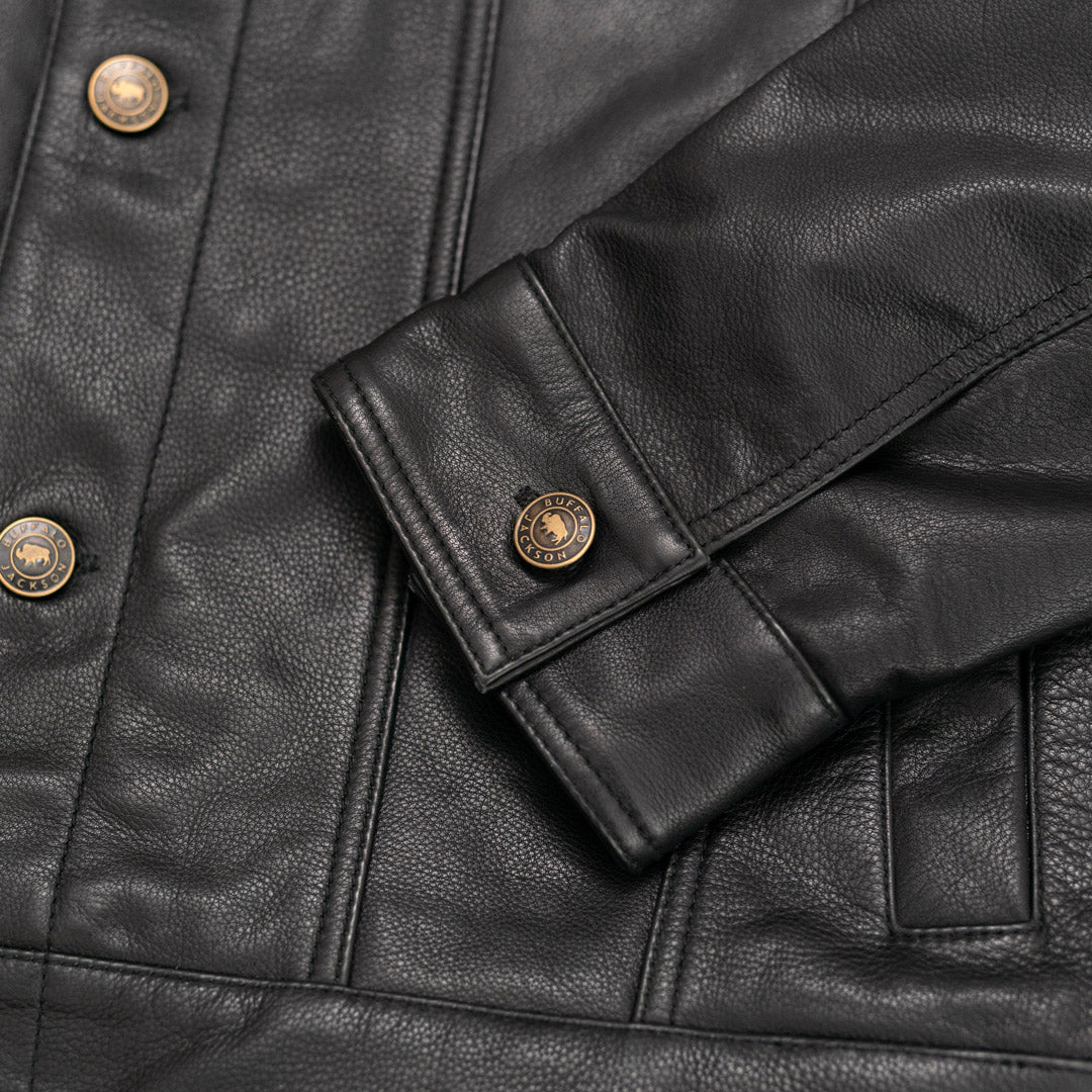 Black Leather Denim Jacket - Rugged & Iconic. | Buffalo Jackson