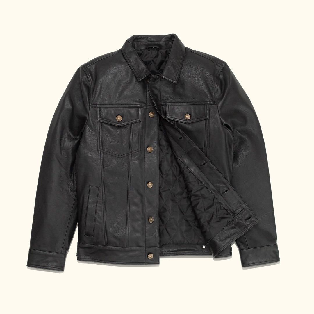 Black Leather Denim Jacket - Rugged & Iconic. | Buffalo Jackson