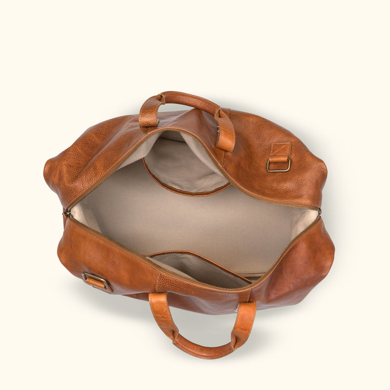 Walker Leather Weekend Bag - Rustic Tan | Buffalo Jackson