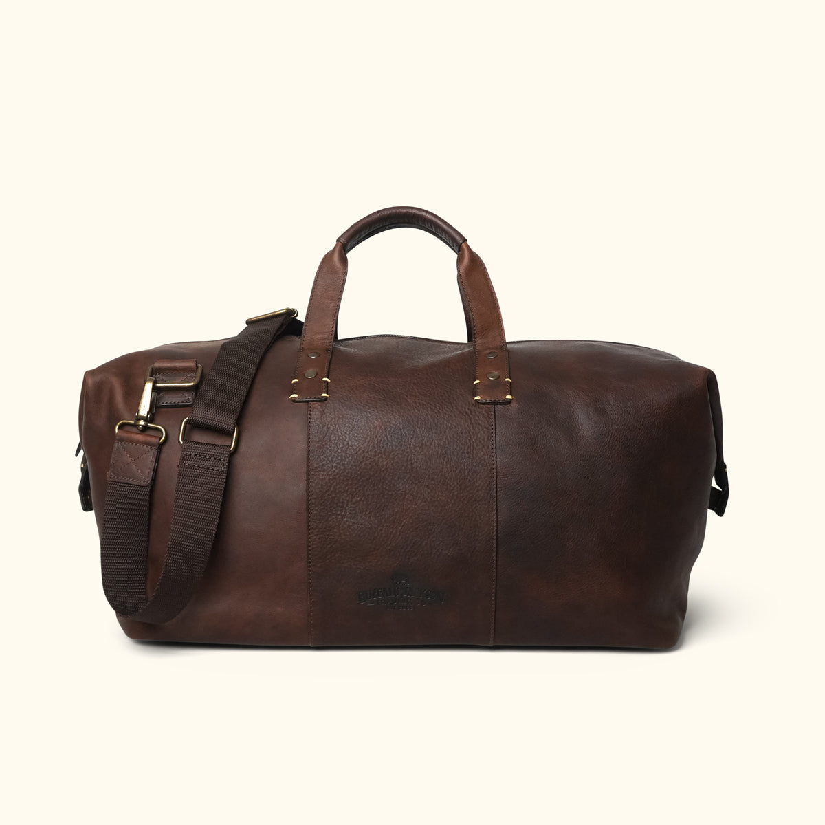 Walker Leather Duffle Bag - Vintage Oak | Buffalo Jackson | Carry On