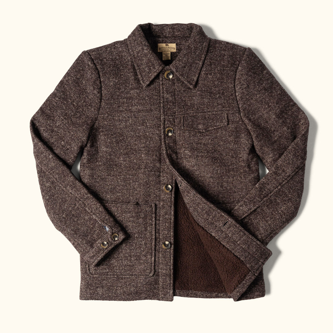 Wesley Men's Wool Jacket - Brown | Buffalo Jackson